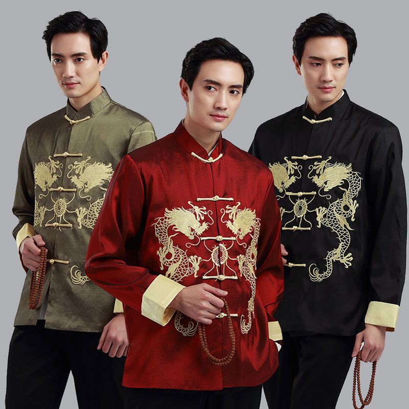 Jual Ready maroon L GS-16 S-3XL Atasan pria impor baju sangjit pria ...