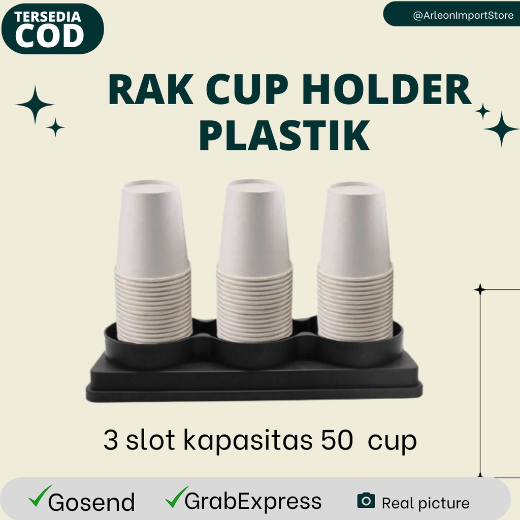 Jual RAK CUP HOLDER PLASTIK RAK UNTUK GELAS PLASTIK/KERTAS TEBAL RAK ...
