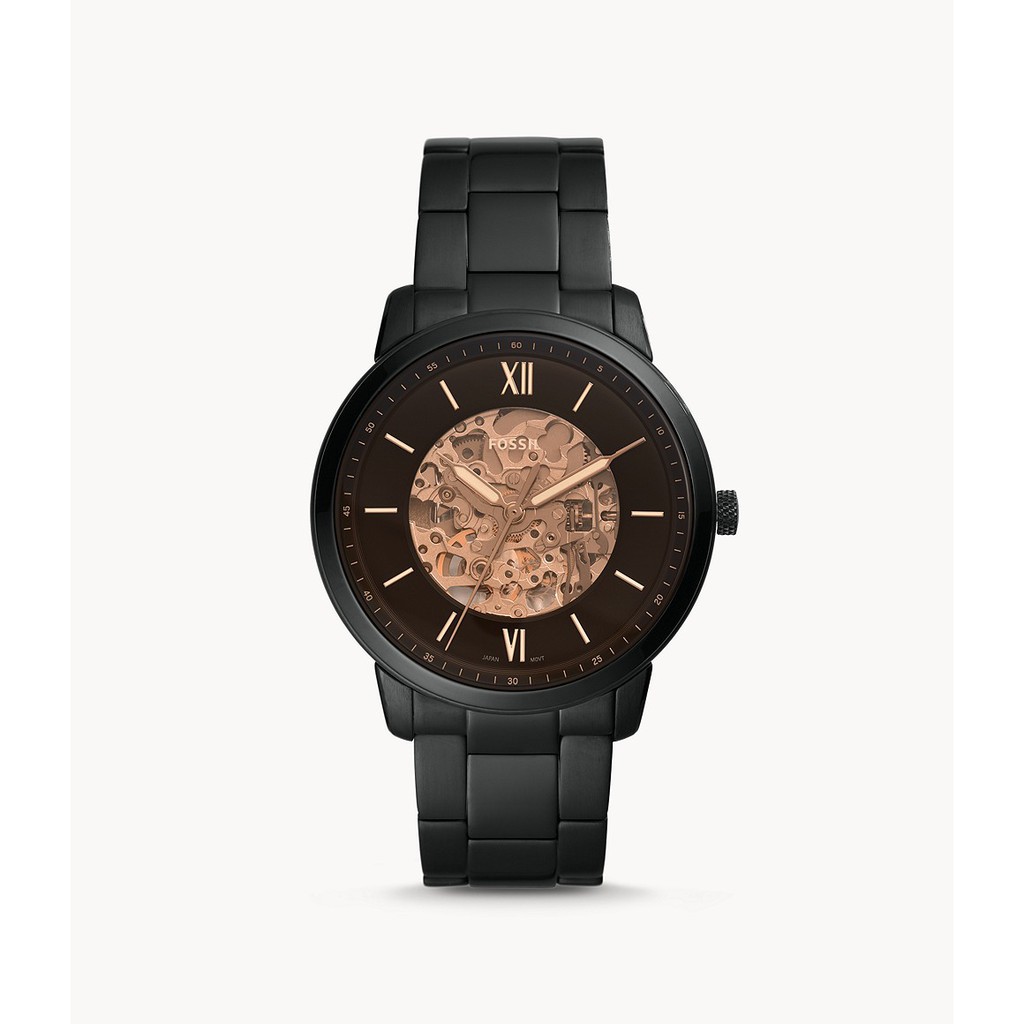 Fossil ME3183 Neutra Automatic Black Stainless Steel Watch | Shopee ...