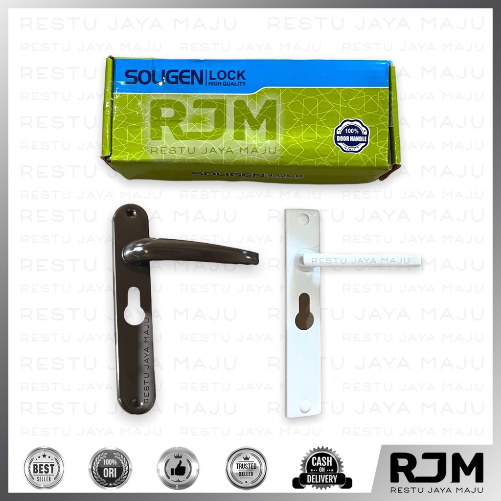 Jual SOLIGEN Handle Gagang Kunci Pintu Kasa Kawat Aluminium Putih ...