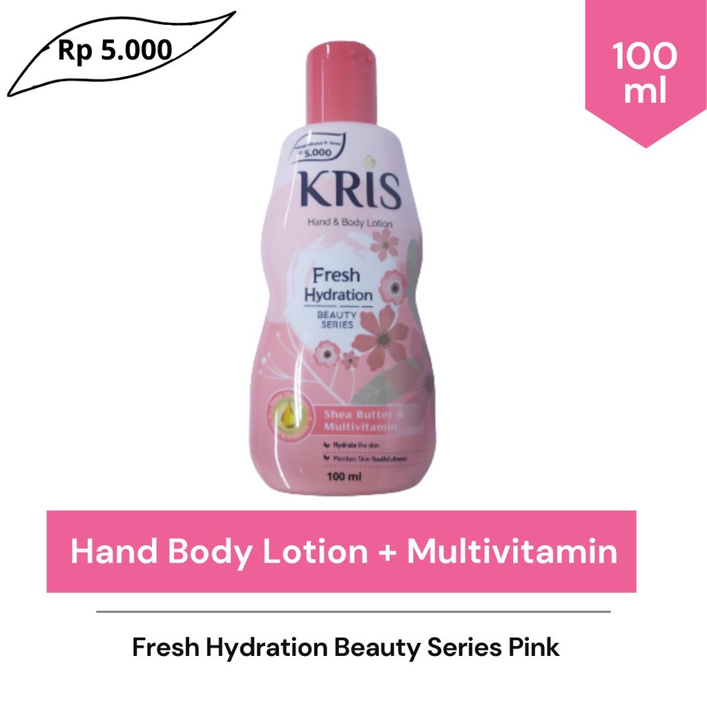 Jual KRIS Hand and Body Lotion Plus Multivitamin Fresh Hydration Pink ...