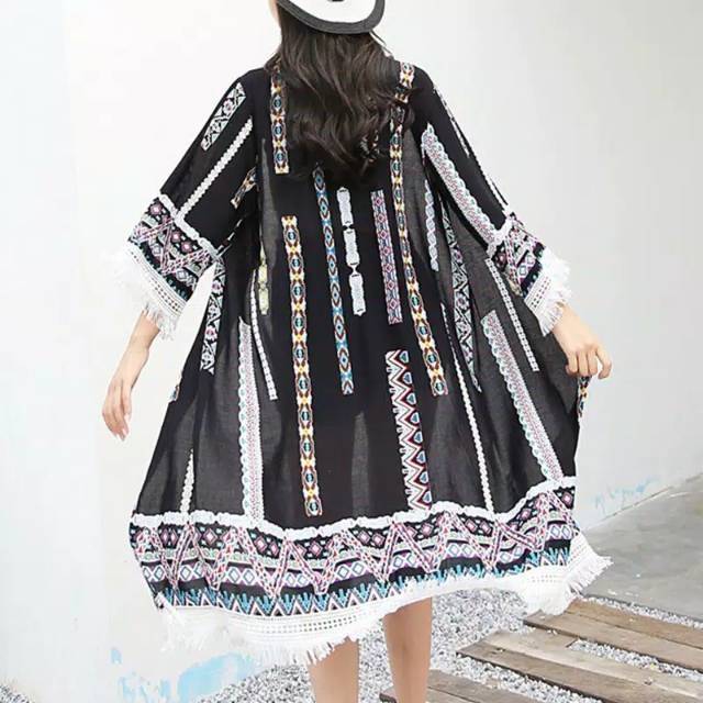 Jual Ethnic Outer Pantai Bohemian | Shopee Indonesia