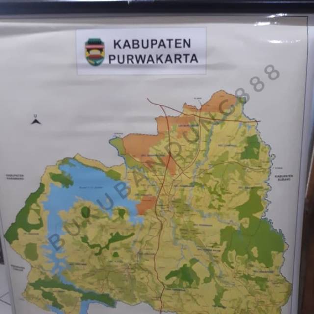 Jual Peta Gantung Kabupaten Purwakarta Indonesia|Shopee Indonesia