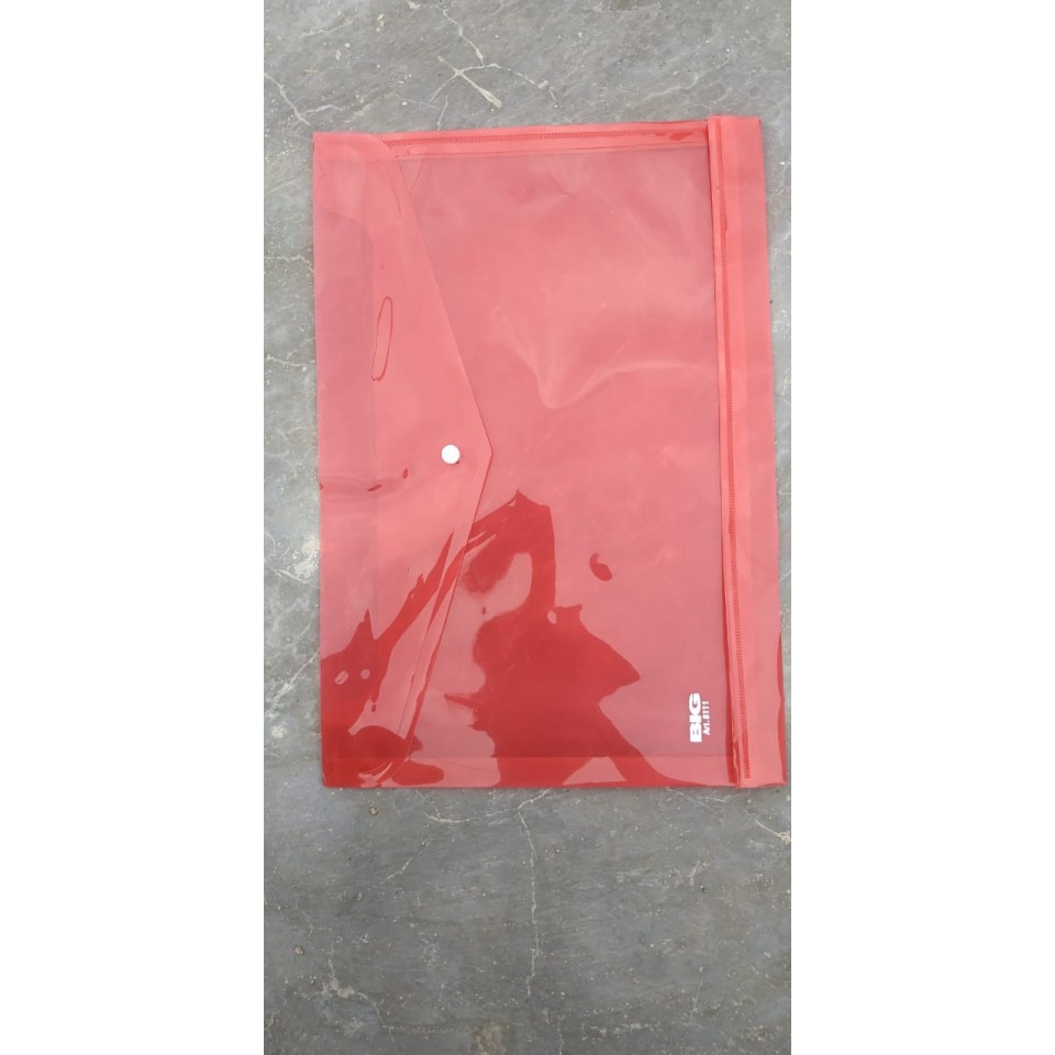 Jual Map plastik Big Art transparan pakai benik / kancing Merah ...