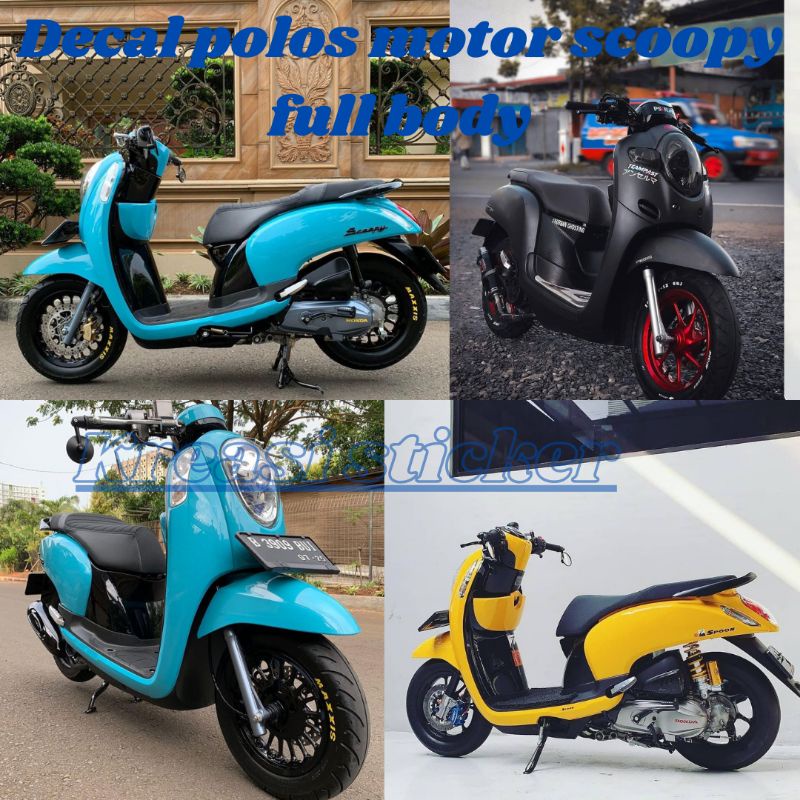 Jual decal sticker motor scoopy full body dengan potongan sesuai pola ...