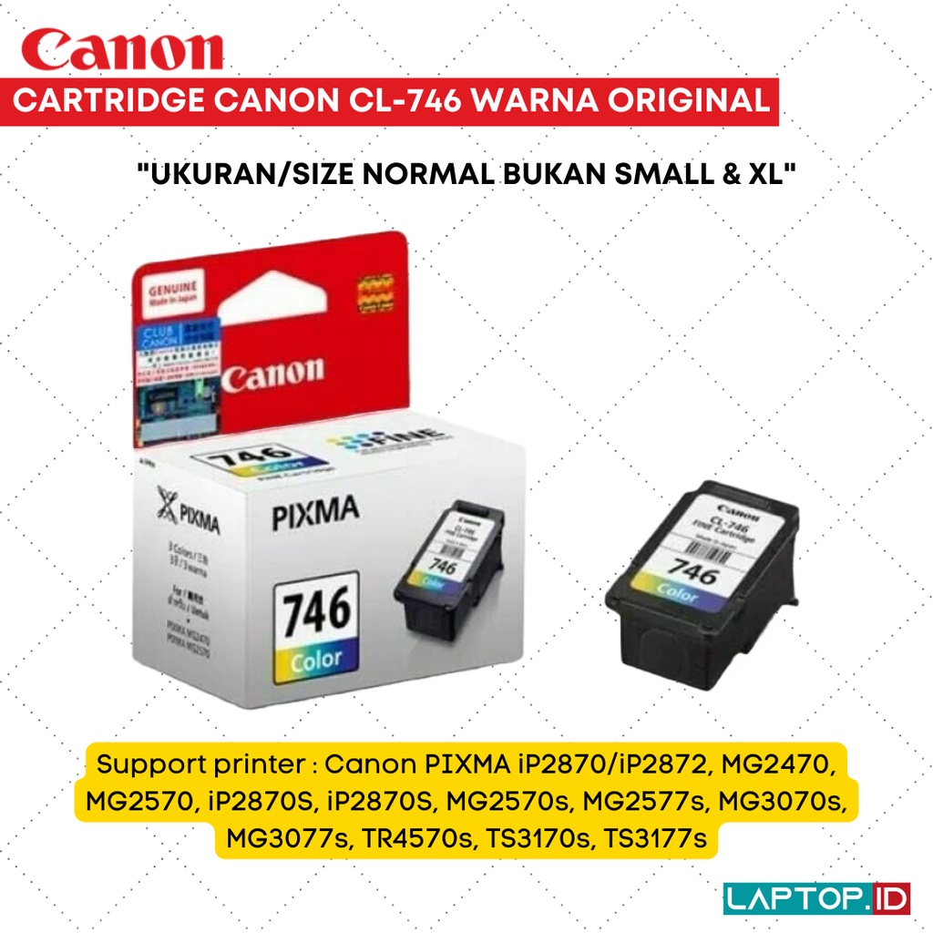 Jual Canon catridge CL 746 color warna original | Shopee Indonesia