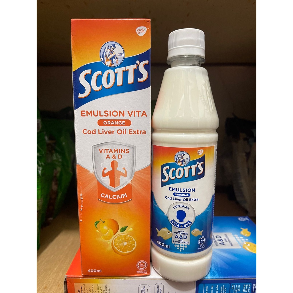 Jual Scott's Emulsion - Scotts Emulsion 400ml MALAYSIA | Shopee Indonesia