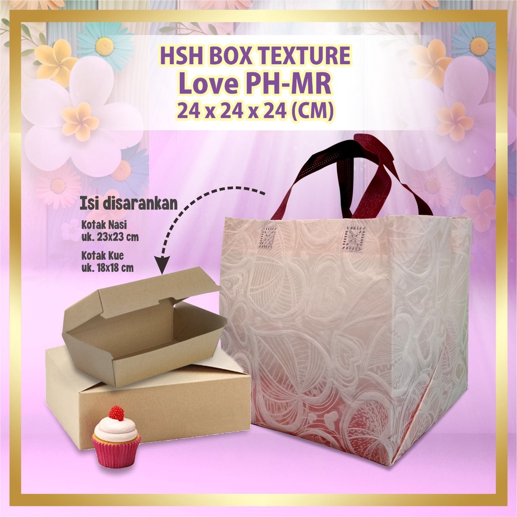 Jual Tas Syukuran Kotak Nasi 24x24 | Tas Hajatan Box Nasi 24x24 | Tas Tekstur 24x24x24 | Shopee ...