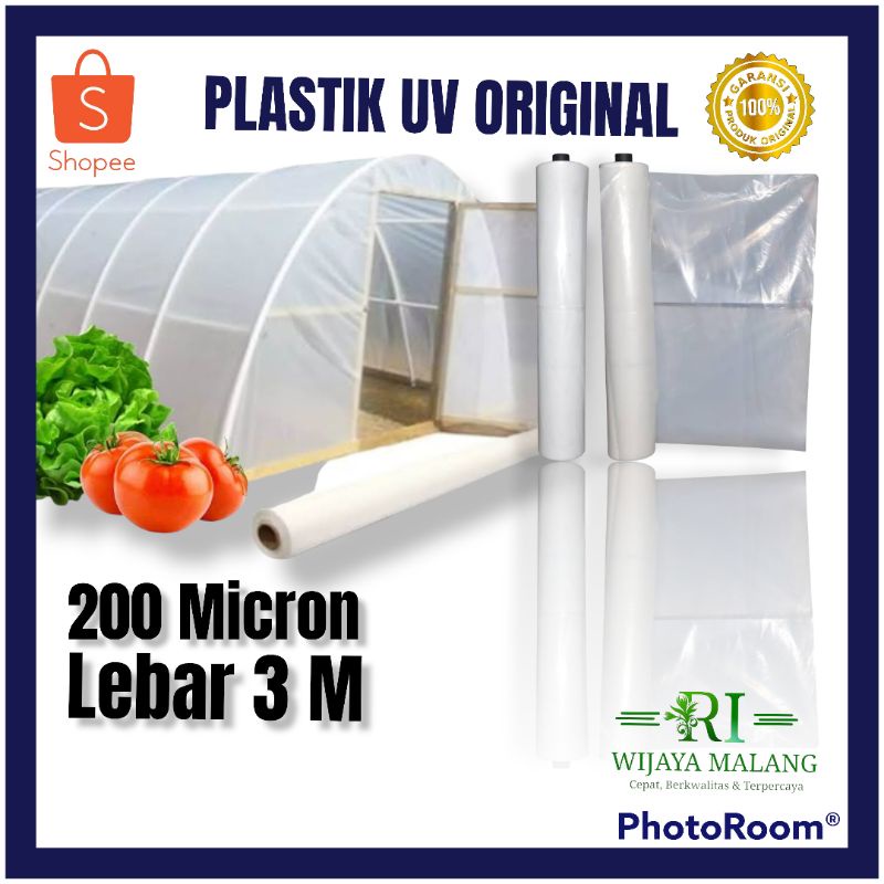 Jual PLASTIK UV ORIGINAL 200 MICRON / PLASTIK TEBAL / PLASTIK KEBUN / PLASTIK BENING / PLASTIK ...
