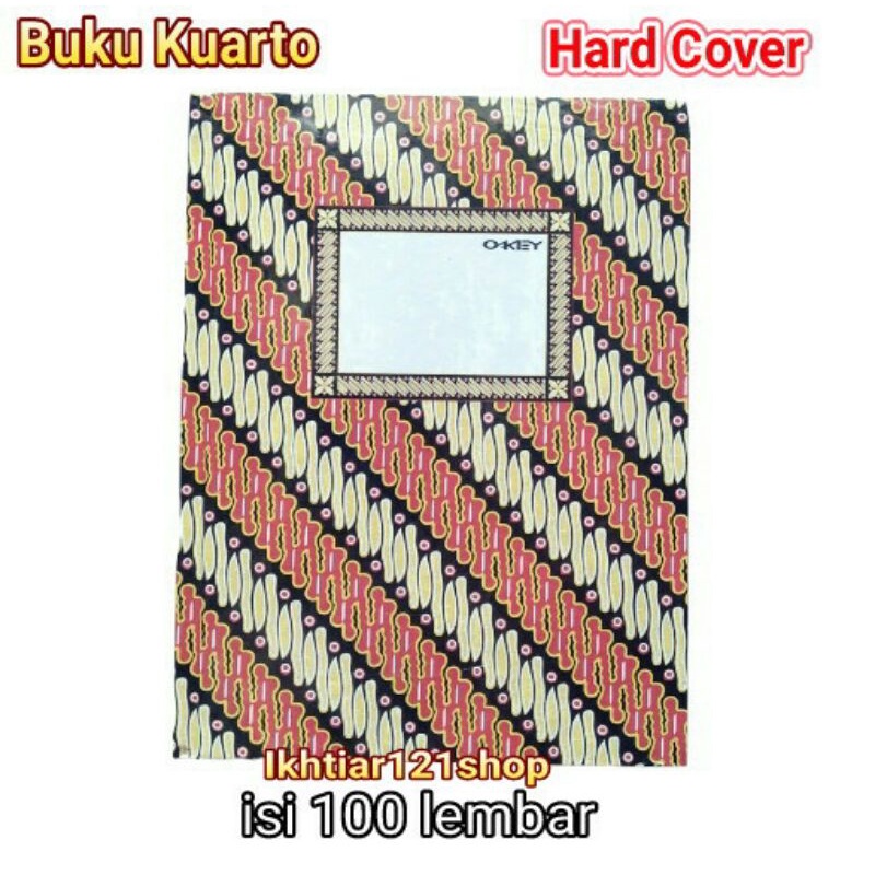Jual Buku Tulis Kwarto Cover Tebal/Buku Kuarto Hard Cover isi 100 ...