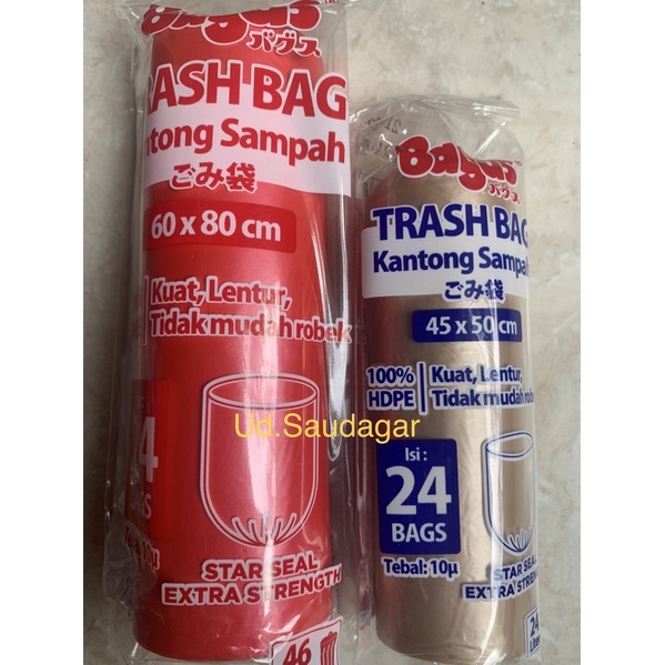 Jual Bagus Kantong Sampah Trash Bag Roll isi 24 Pcs | Shopee Indonesia