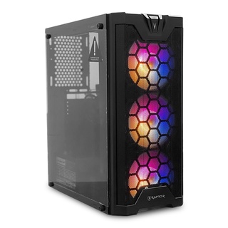Jual Casing Gaming PC RAPTOR Black Strike 1620 - FAN RGB / include PSU ...
