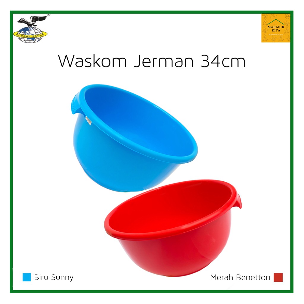 Jual Baskom Plastik Besar 34 CM Global Eagle / Baskom Air / Baskom Cuci ...