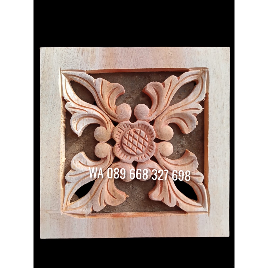 Jual Dekorasi Dinding Ornamen Ukir Tempel Kepingan Loster Kayu Mahoni ...