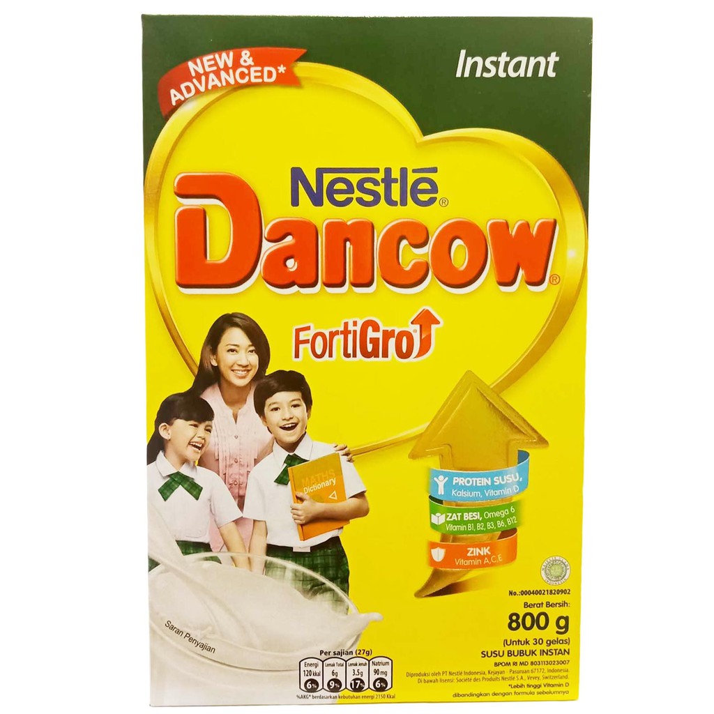 Jual DANCOW FORTIGRO INSTANT PUTIH BOX 800 GR | Shopee Indonesia