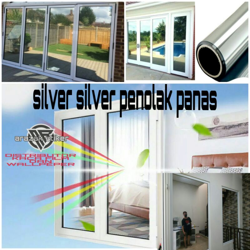 Jual Stiker Kaca one Way silfer silfer/ stiker kaca cermin/stiker kaca ...