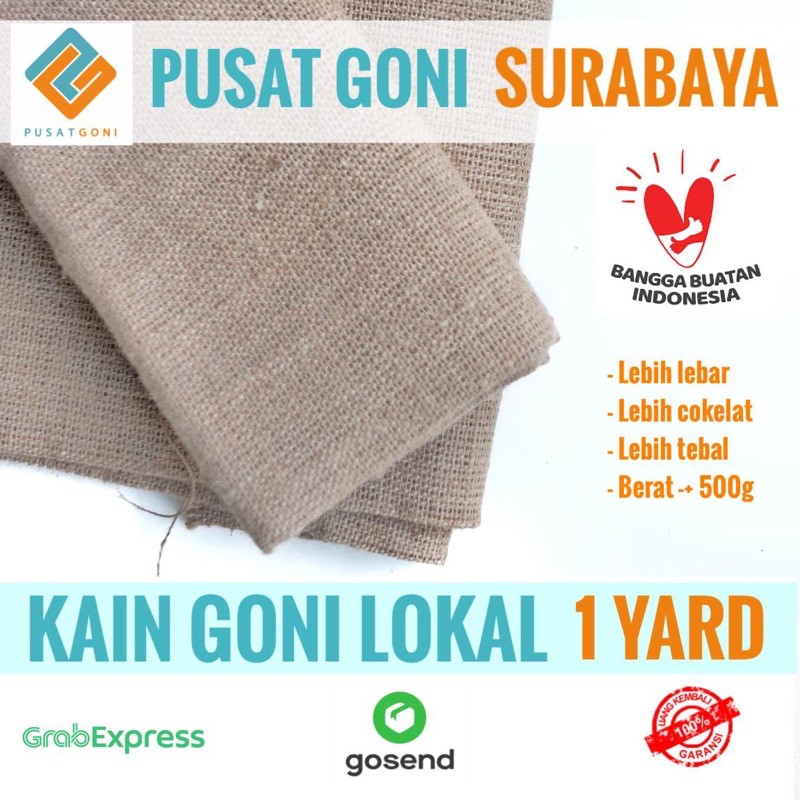Kain Goni Baru 1 Yard Lokal | Karung Goni Lembaran Surabaya | Bahan ...