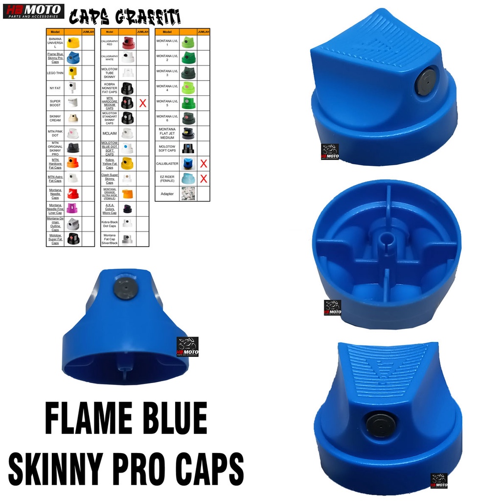 Jual Caps FLAME BLUE SKINNY PRO Grafitti spray paints/FLAME BLUE SKINNY ...