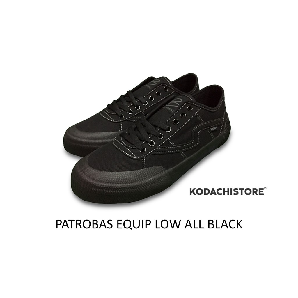 Jual Sepatu Patrobas Equip Low All Black | Shopee Indonesia
