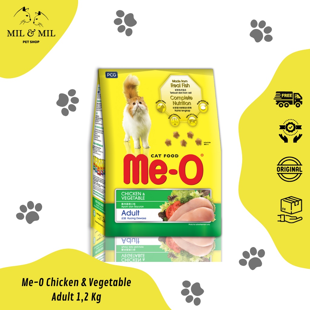 Jual MeO Chicken & Vegetable Adult 1,2 Kg FreshPack | Shopee Indonesia