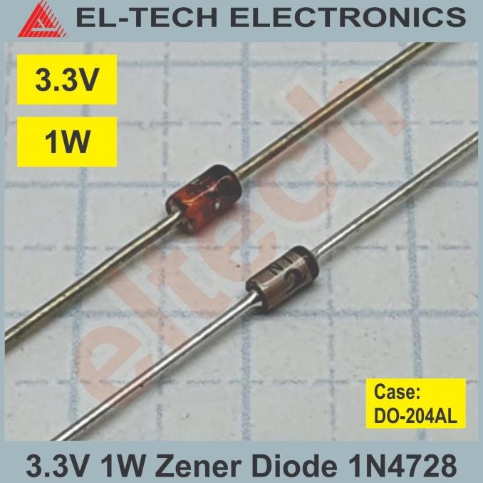 Jual 3.3V 3V3 1N4728 Zener Diode 1W 1 Watt 1Watt elt3ch Berkualitas | Shopee Indonesia
