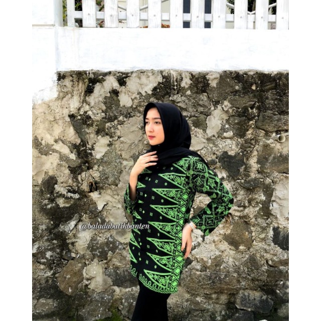 Jual Baju Batik Baduy Banten Motif Angklung Hijau | Shopee Indonesia