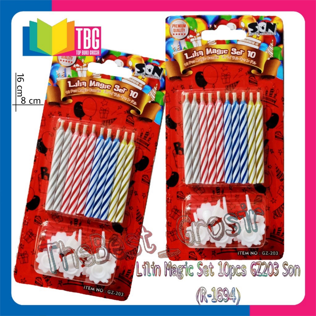 Jual 1 SET (10 PCS) LILIN MAGIC SET 10 PCS GZ203 SON / MAGIC CANDLE SET ...