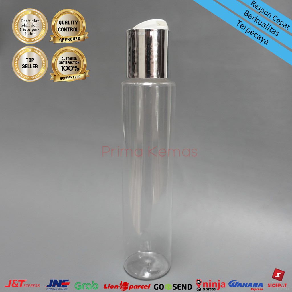 Jual Botol Presstop 100 ml - botol kosmetik - botol skincare Pet Tub H ...