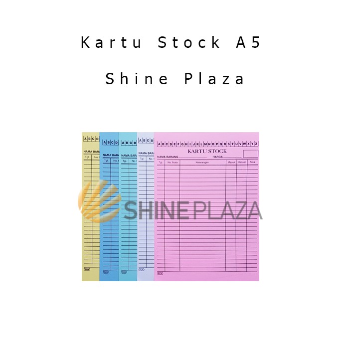 Jual Kartu Stok Barang Gudang Kecil Kwarto - Inventory Stock Card A5 ...