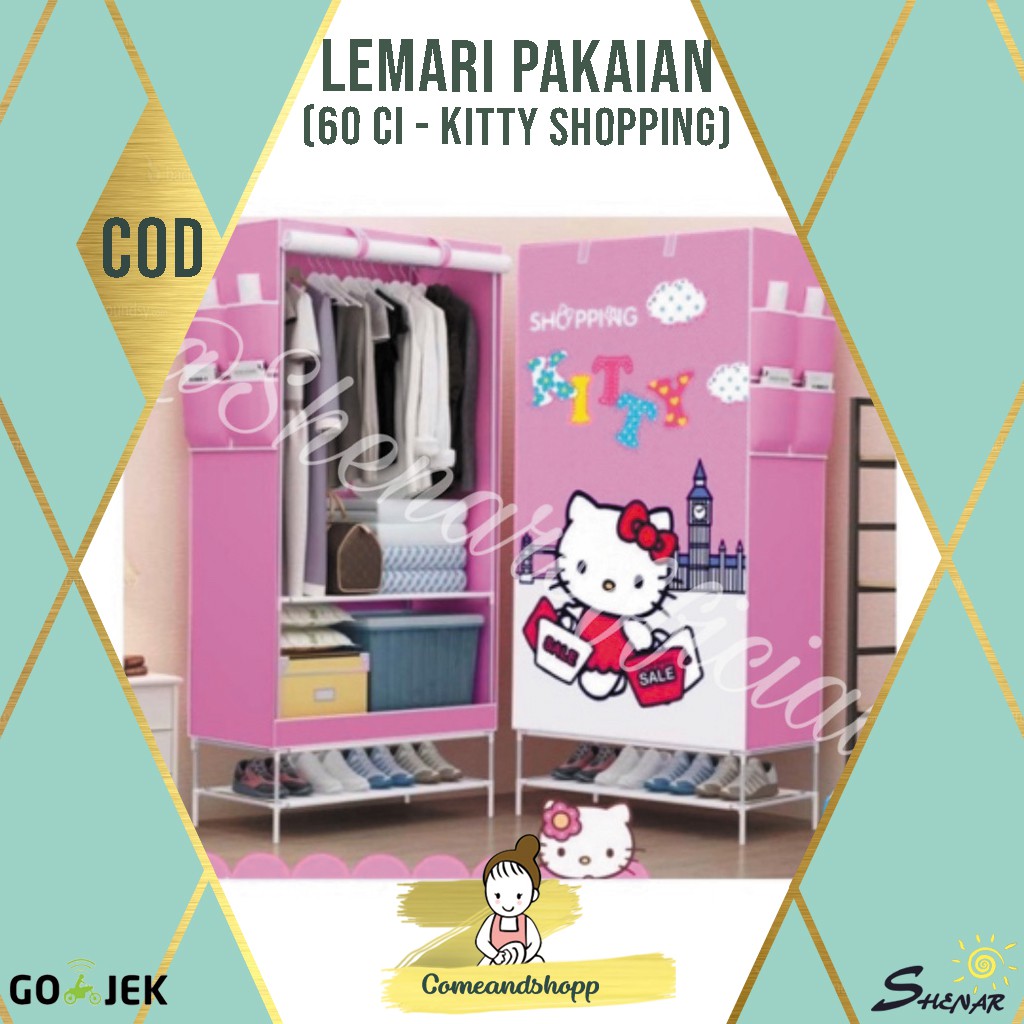 Jual LEMARI PAKAIAN SINGEL 60 CISS / LEMARI PORTABLE / LEMARI RAKIT ...