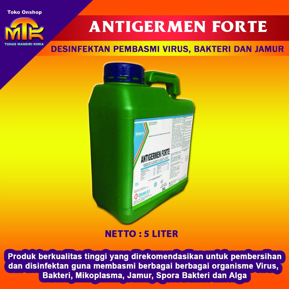 Jual ANTIGERMEN FORTE Disinfektan Pembasmi Virus, Bakteri, Mikroplasma ...