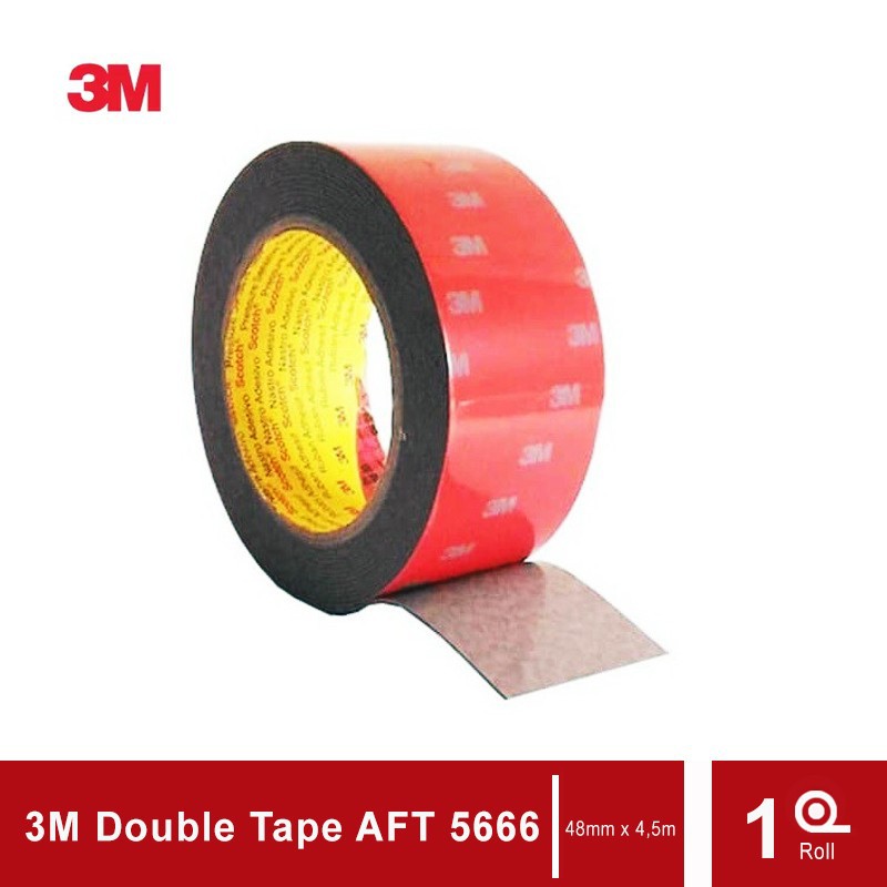 Jual 3M AFT Acrylic Foam Tape 5666 - 1.1 mm - 48 mm x 4.5 m - Double ...