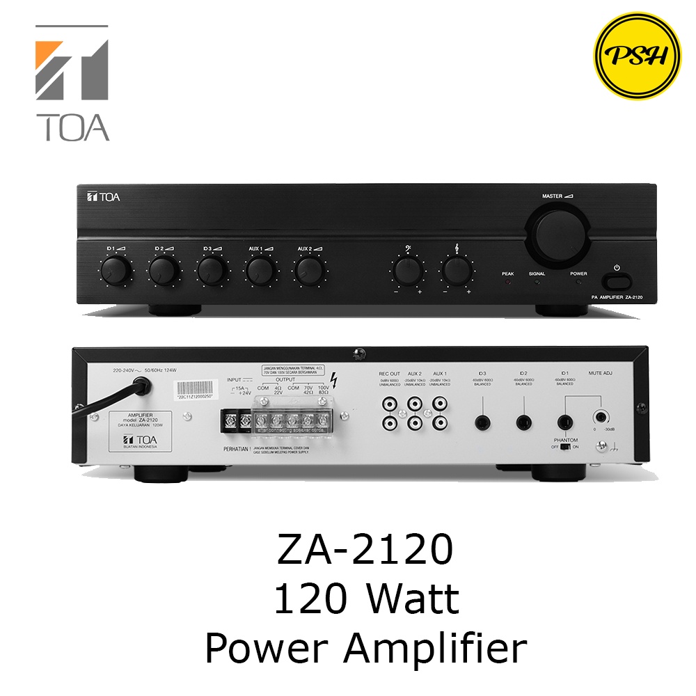 Jual TOA ZA-2120 ZA2120 Power Amplifier 120 Watt 100V 100 Volt Amply ...