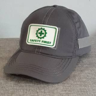 Jual TOPI SAFETY FIRST - K3 - TOPI VELCRO ABU free PATCH | Shopee Indonesia