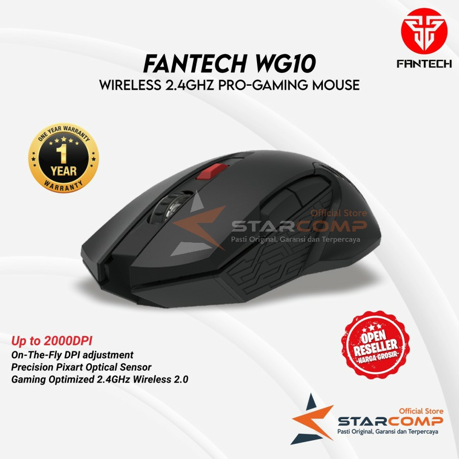 Jual Mouse Wireless Gaming Fantech Raigor II WG10 - Fantech WG-10 ...