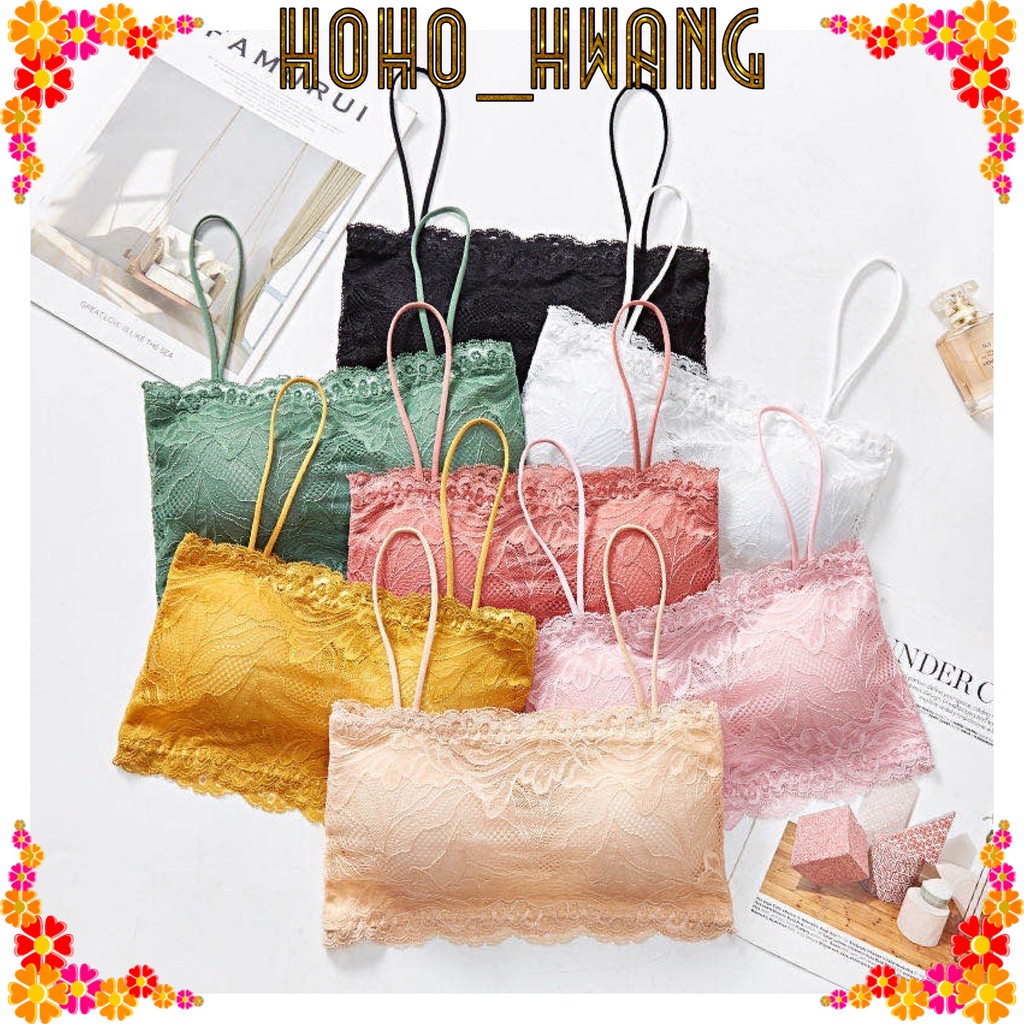 Jual HOHO_HWANG (B-26) FASHION BRA BH KEMBEN motif renda / TANKTOP BRA ...