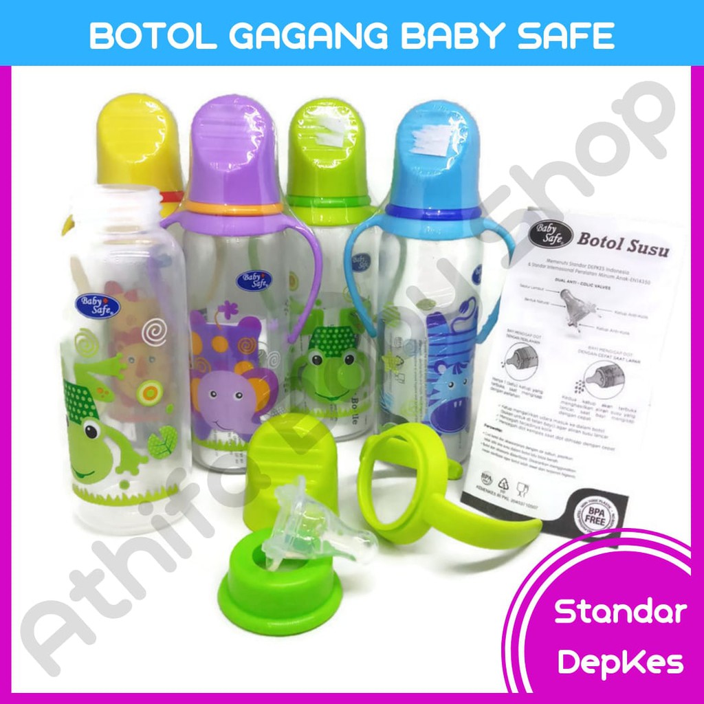 Baby Safe JS005 Feeding Bottle 250ml Botol Susu Bayi Baby Safe Gagang ...