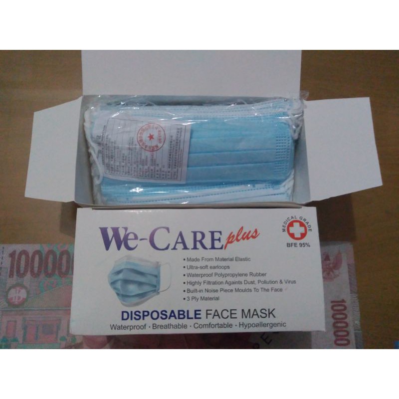 Jual Masker WE-CARE Plus 3 Ply | Shopee Indonesia