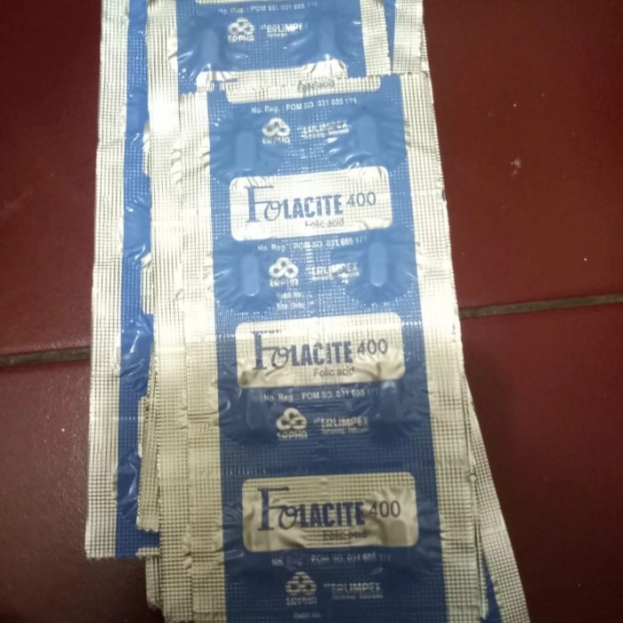 Jual Folacite 400 Mg Tablet - Asam Folat Folic Acid [Strip 10 Tablet ...