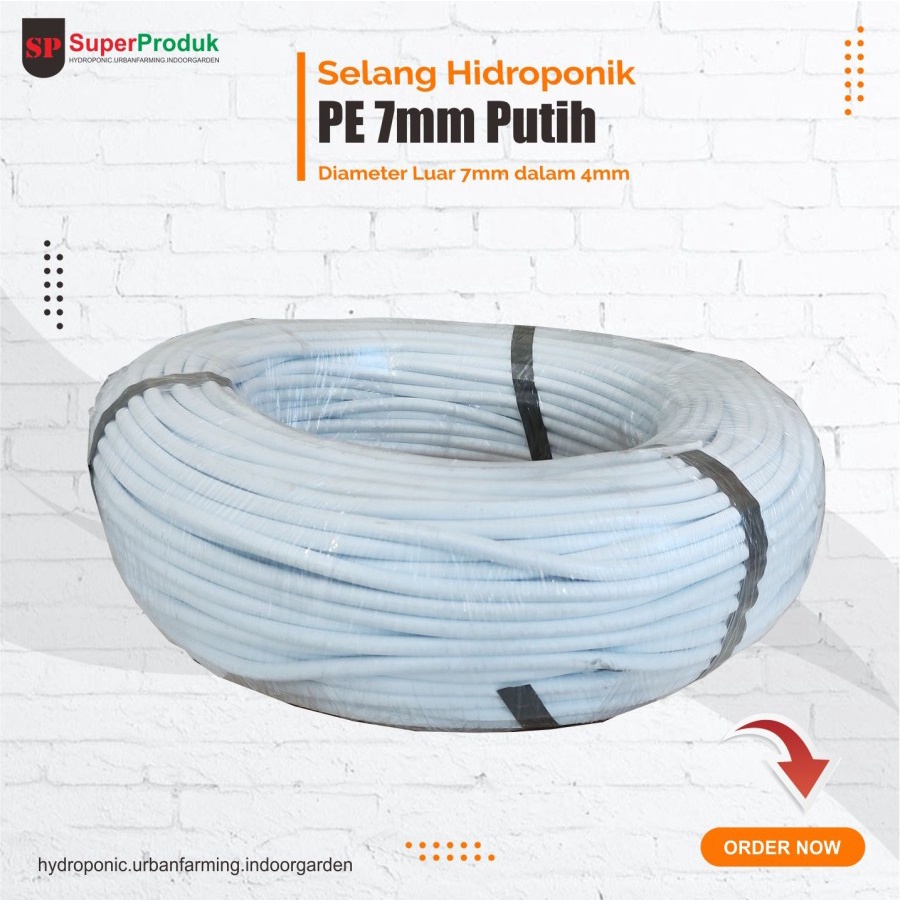 Jual Selang Pe 7mm Putih Selang Hidroponik 1roll | Shopee Indonesia