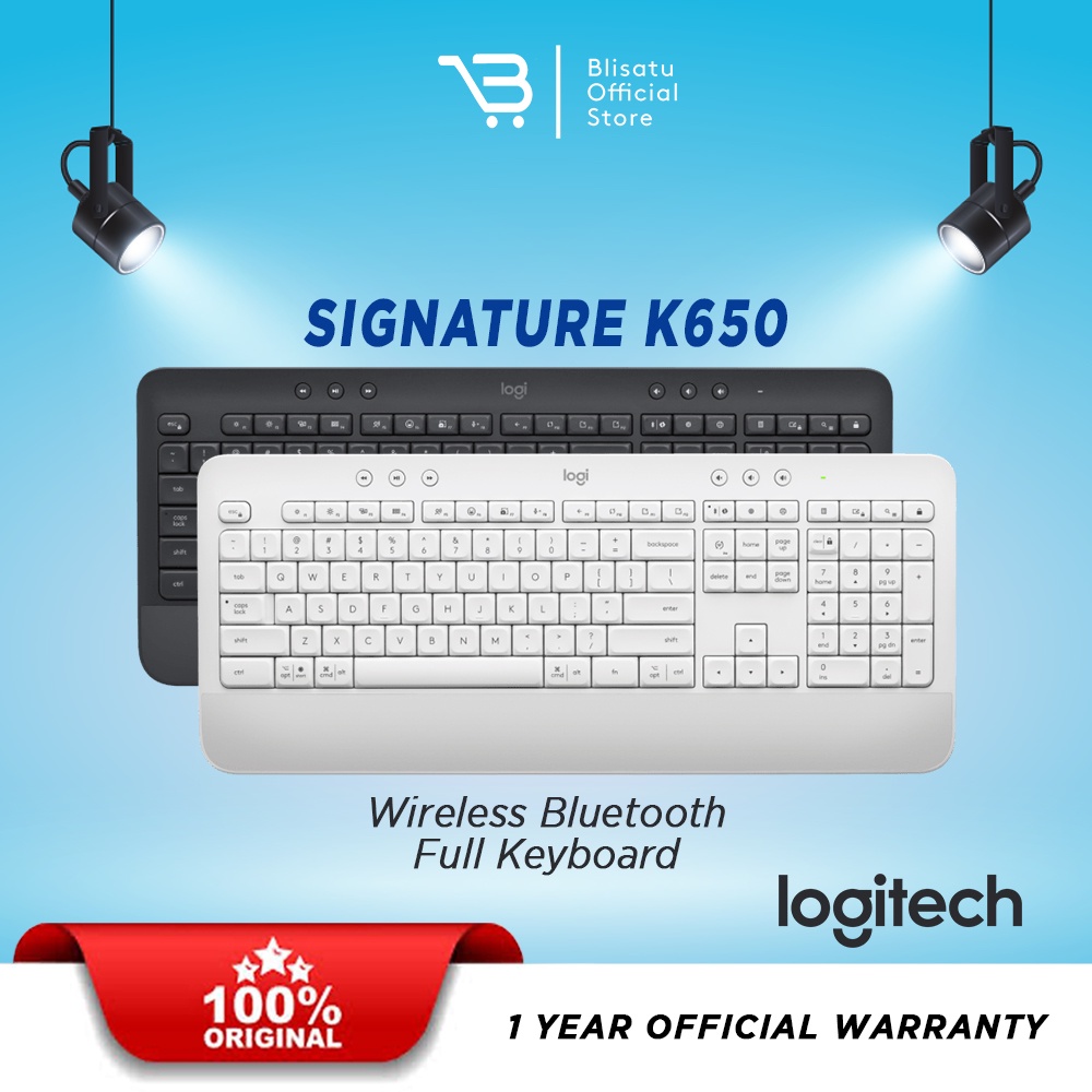 Jual Logitech Signature K650 Keyboard Wireless Bluetooth Comfort ...