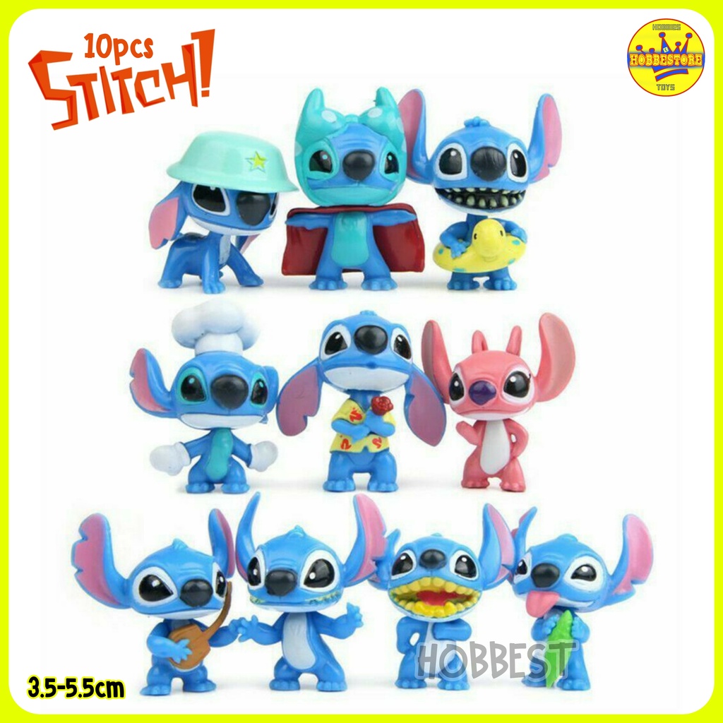 Jual Action Figure STITCH isi 10 pcs - Miniatur Topper Kue Pajangan ...