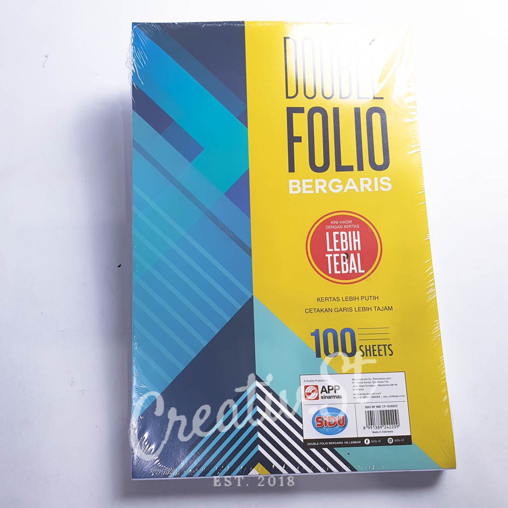 Jual Kertas Double Folio Bergaris 100 Lembar Sinar Dunia 1 Pak