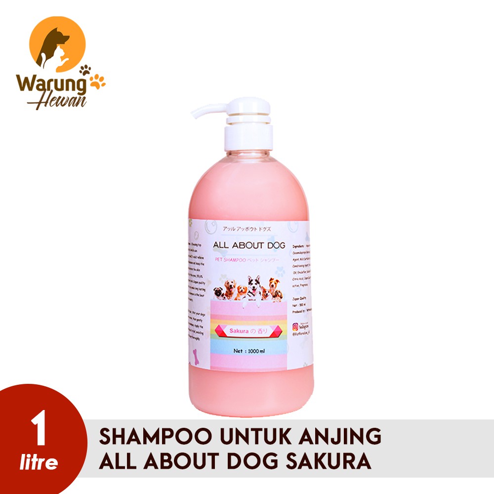 Shampoo Anjing All About Dog Sakura 1000 mL Kualitas Jepang | Shopee ...