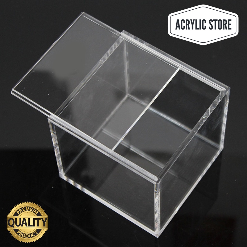 Jual kotak akrilik 10x10x10cm akrilik kotak hadiah display perhiasan ...