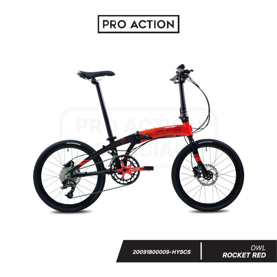 Jual Pro Action - Owl Series Folding Bike 10 Speed 20 inch - Rocket Red ...