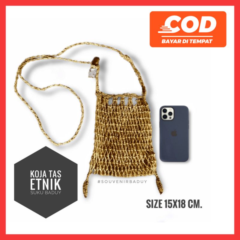 Jual Tas Koja baduy varian Kecil etnik pas buat wadah hp/handphone ...