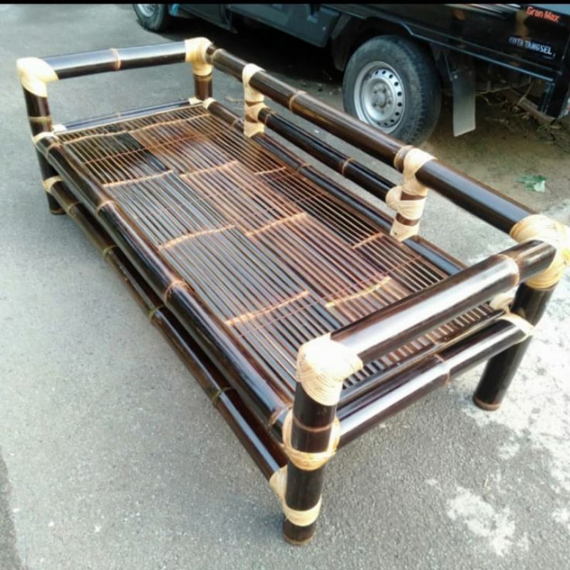 Jual Bale Bambu Hitam Ikatan Rotan | Shopee Indonesia