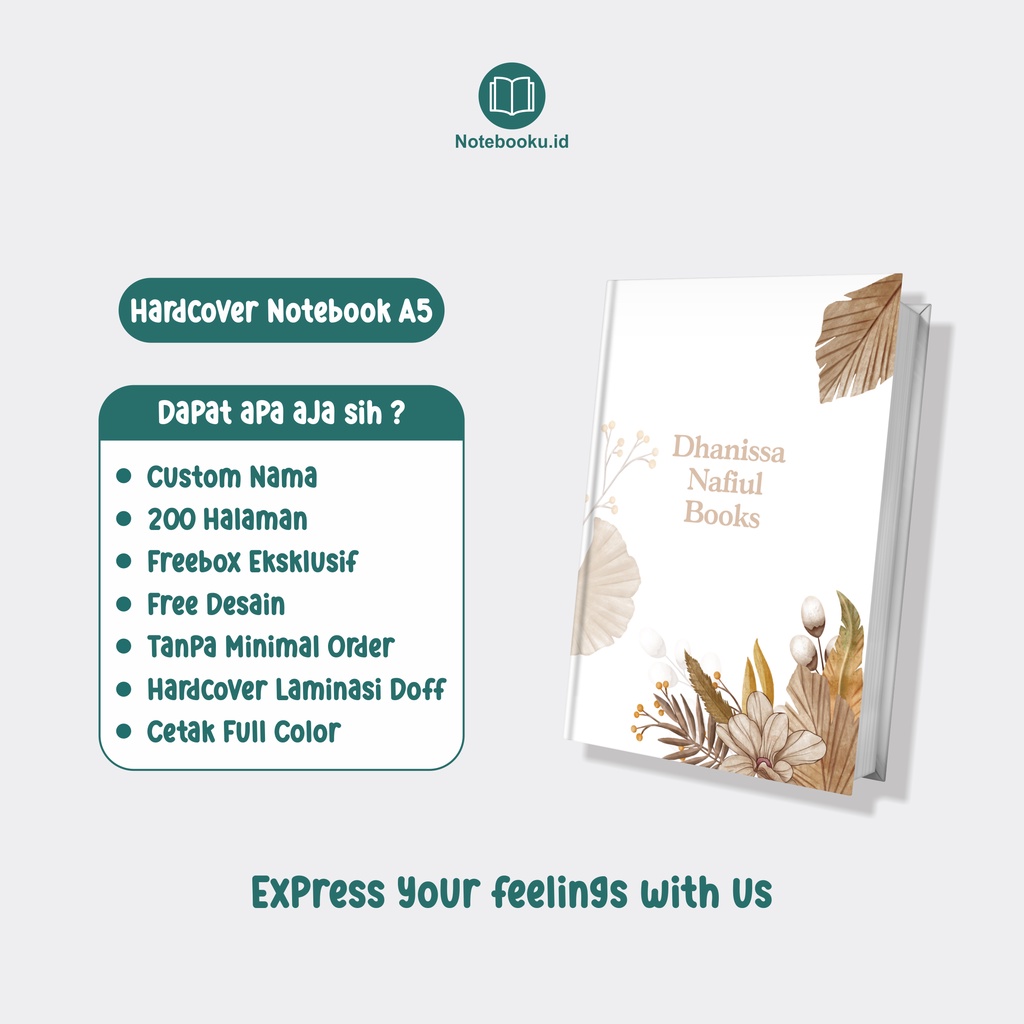 Jual Custom Buku Catatan Notebook FW 1 Hardcover A5 100 Lembar Planner ...