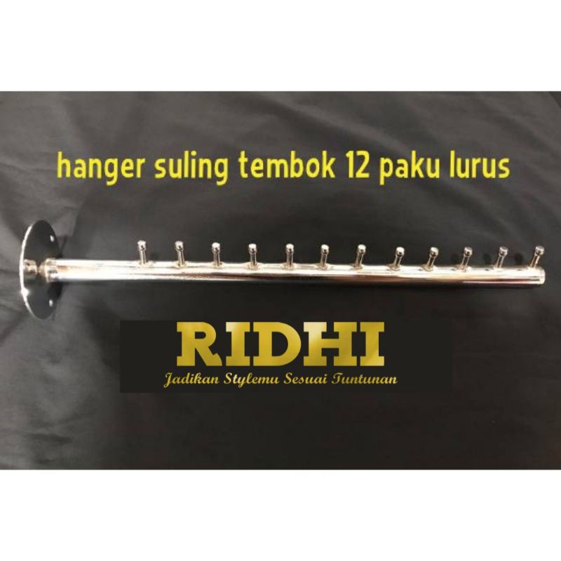 Jual Gantungan Suling Hanger Bulat Tembok Dinding paku lurus 12 titik ...